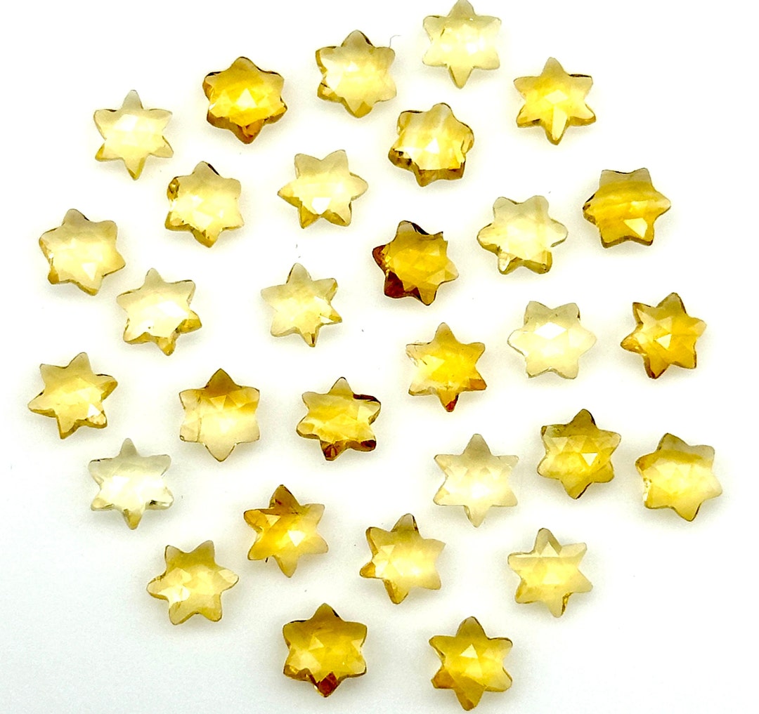 Natural Citrine Little Stars, Citrine Gemstone Star Shape Beads, 6 MM ...