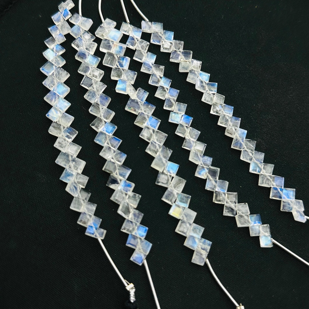 Top Quality Natural Flashy Rainbow Moonstone Kite Shape Beads, Kite ...