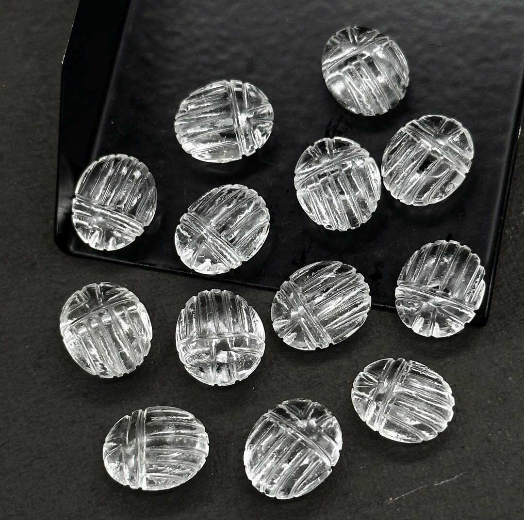 Crytal Quartz Scarab Shape Gemstone Beads, Crystal Quartz Beetle Face ...