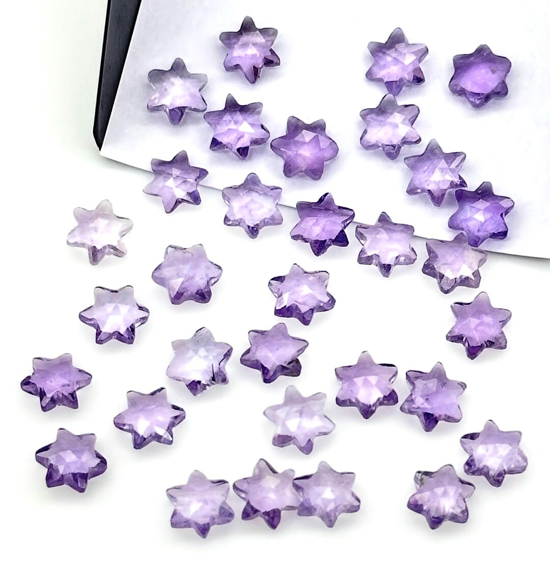 Tiny Natural Pink Amethyst Stars, Pink Amethyst Star Shape Beads, 6 MM ...