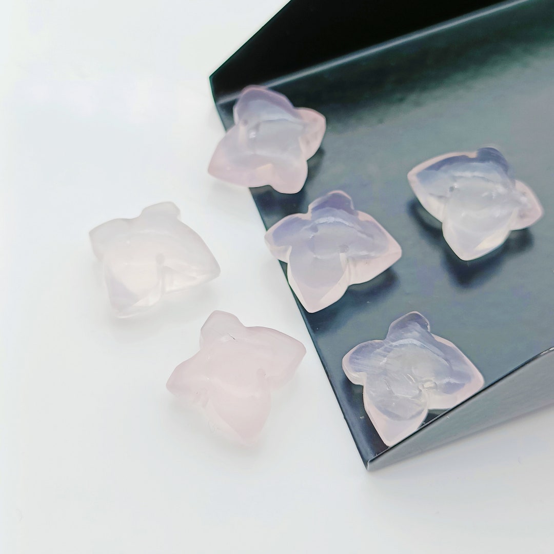 Natural Rose Quartz Butterfly Shape Carving Gemstone Beads, Hand Carved ...