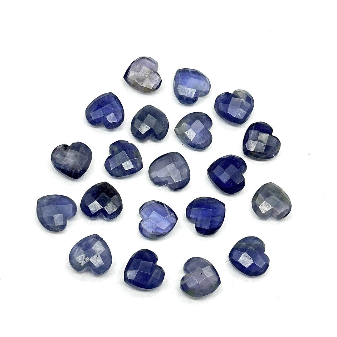 Buy Natural Iolite Heart Shape Gemstone Beads, Faceted Heart Shape ...