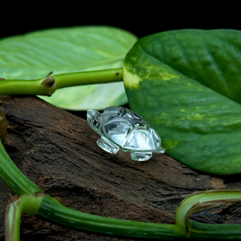 Natural Crytal Quartz Turtle Shape Gemstone Carving, 17X25 MM ...