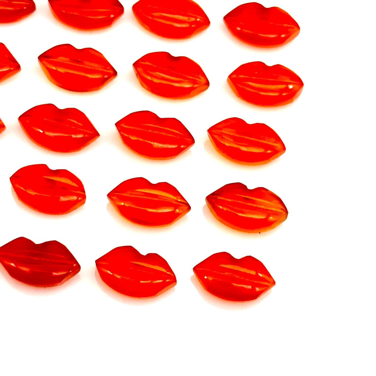 2,3,4,5 Pcs Natural Carnelian Hand Carved Lips Shape Beads, Carved Lips ...
