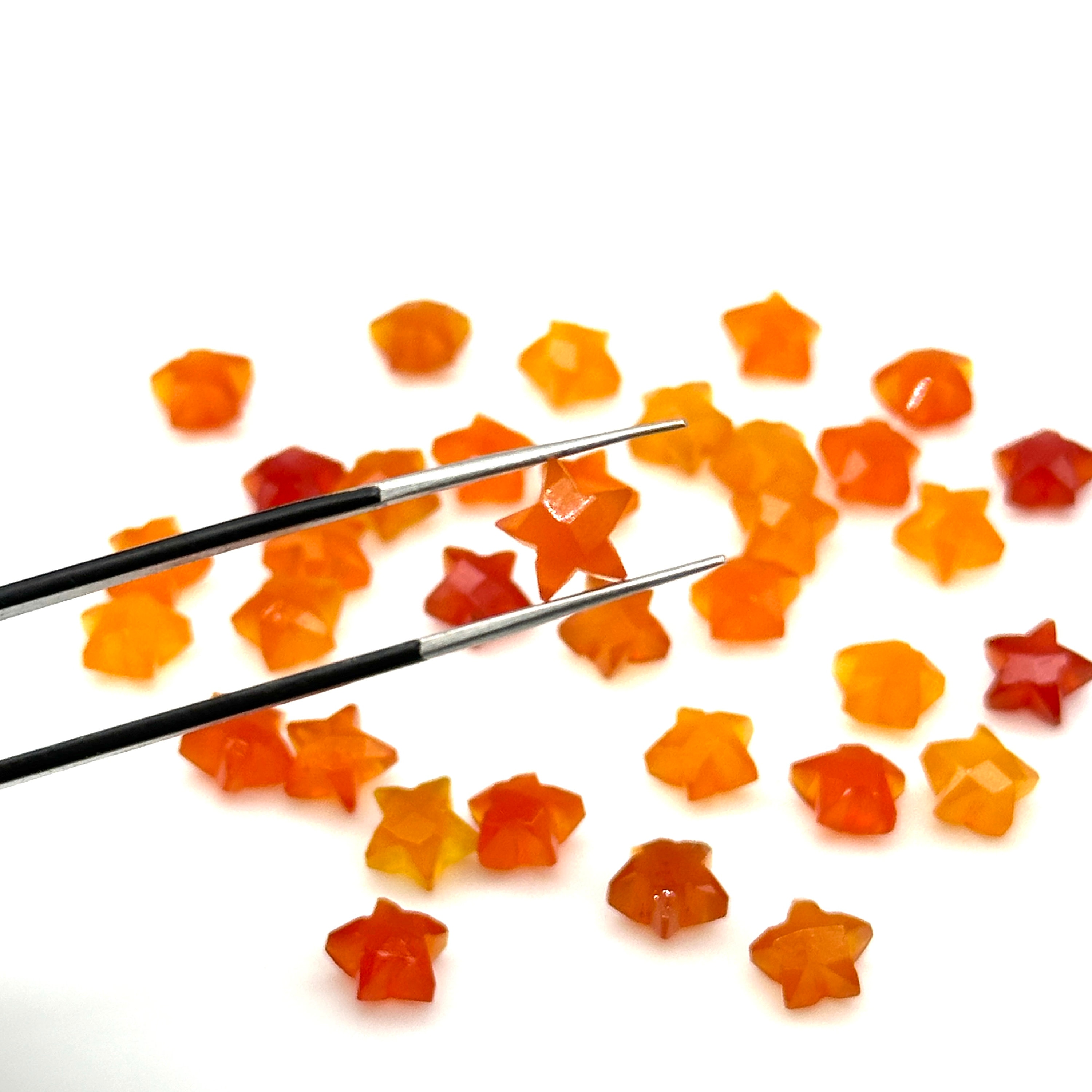 Miniature Stars, Natural Carnelian Faceted Carved Star, Star Shape ...