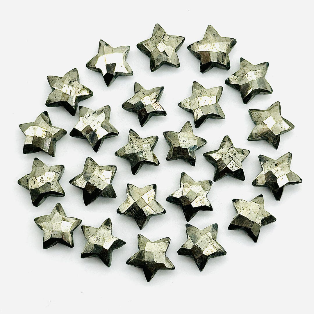 Natural Pyrite Star Shape Briolettes, AAA Pyrite Faceted Star Beads ...