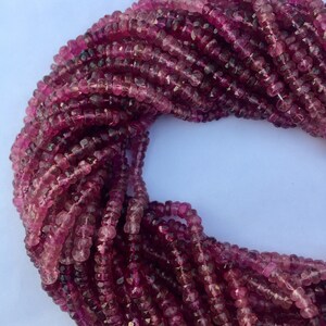 100% Natural AAA Quality 3-4mm Natural Pink Tourmaline Shaded Faceted ...