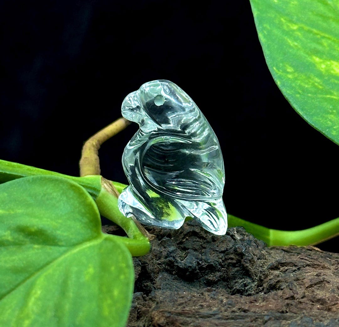 Hand Carved Crystal Quartz Bird: Miniature Gemstone Carving (25 MM) - Etsy