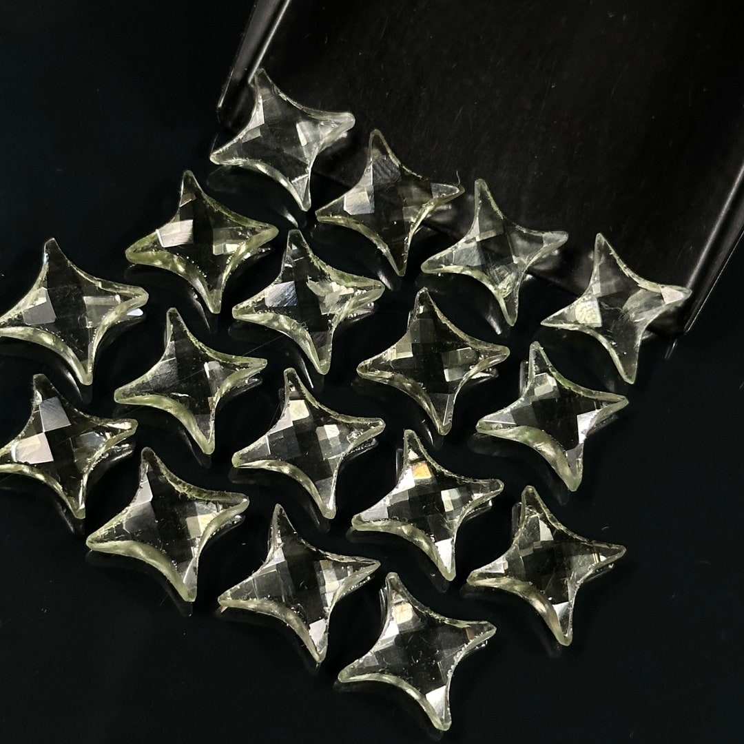Natural Green Amethyst Ninja Star Shape Beads, Fancy Star Shape ...