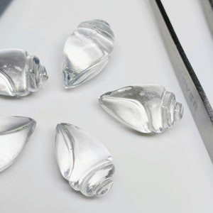 2,3,4,5,6 Pcs 100% Natural Crystal Quartz Conch/snail Shell Shape ...