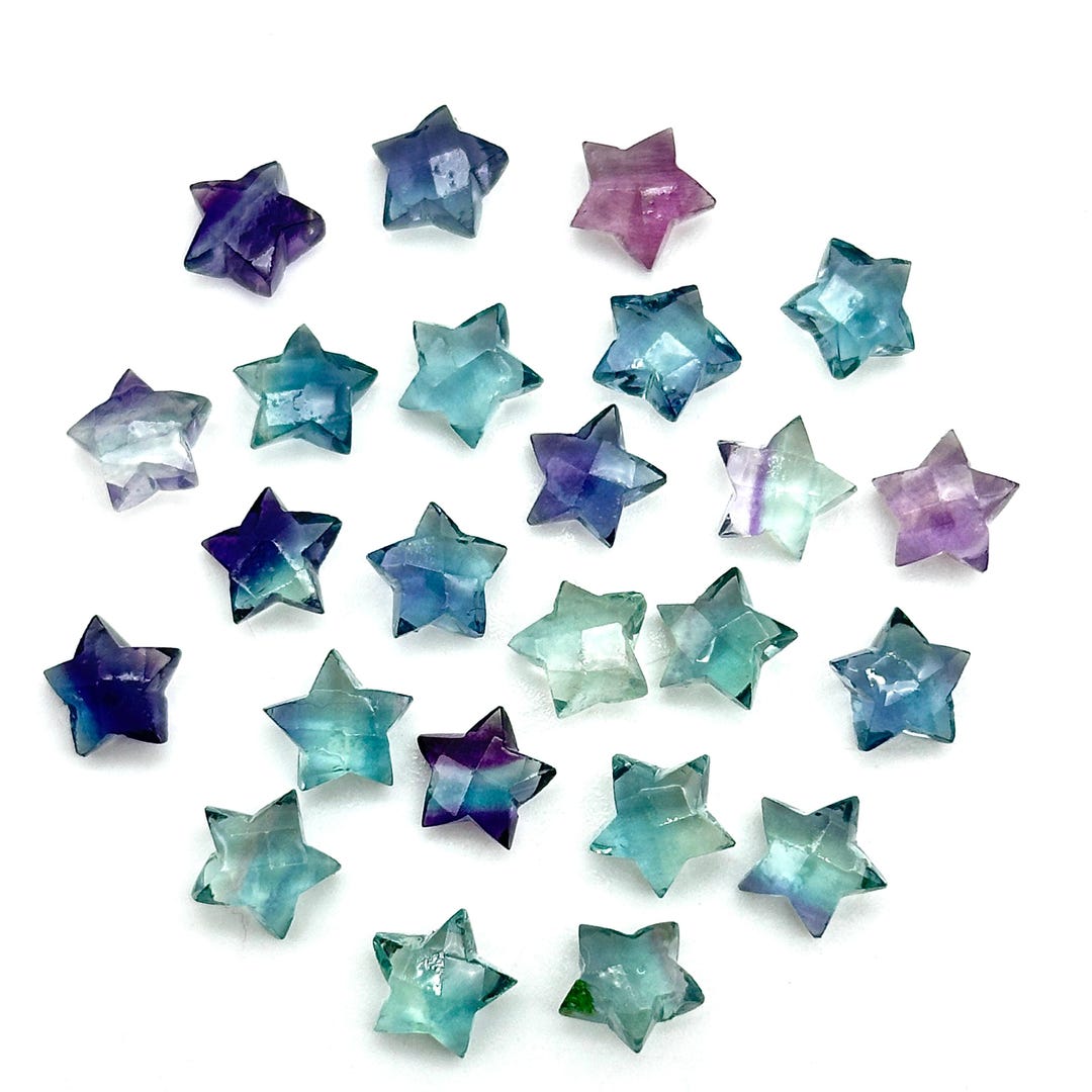 Mini AAA Multi Fluorite Star Shape Briolette's, Fluorite Faceted Hand ...