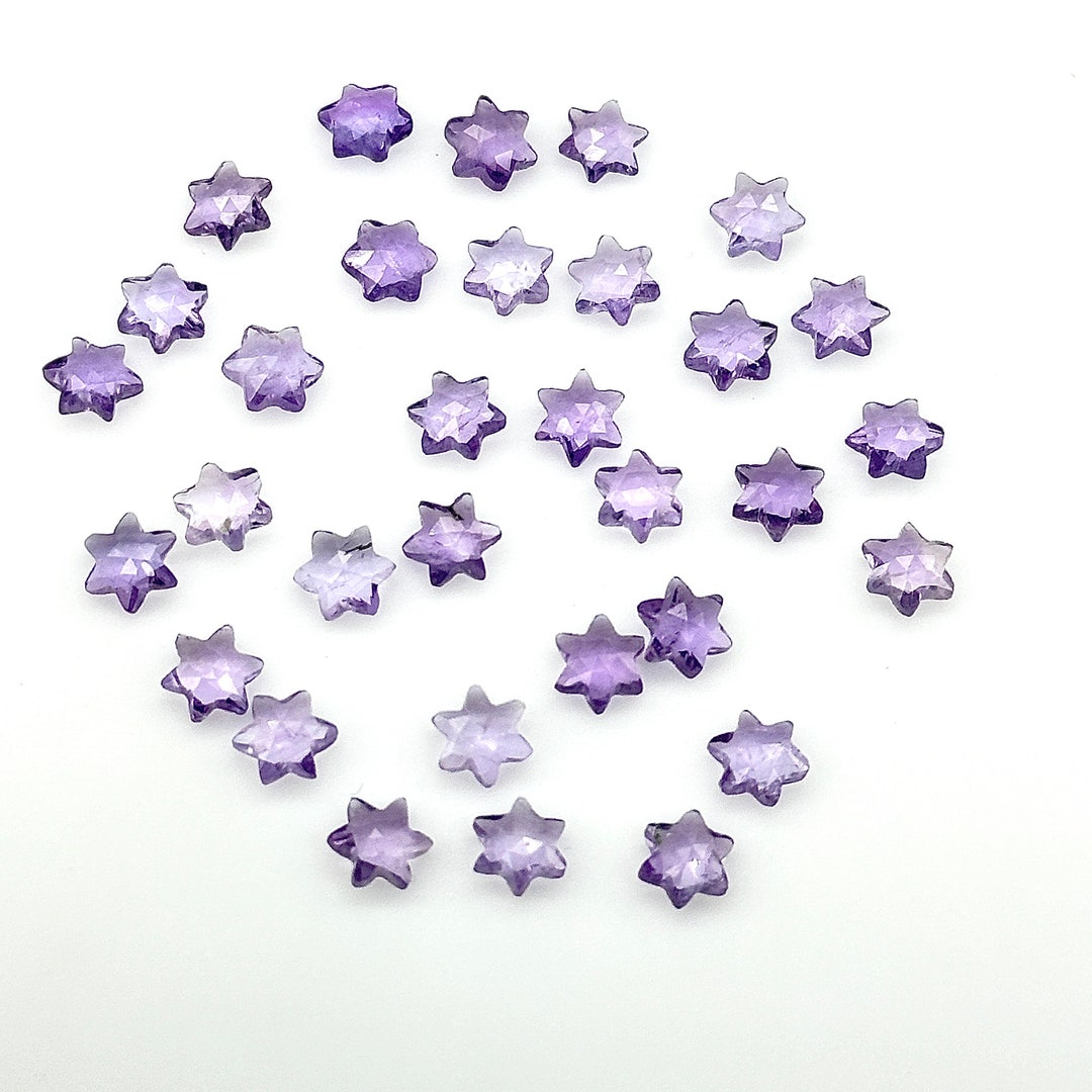 Tiny Natural Pink Amethyst Stars, Pink Amethyst Star Shape Beads, 6 MM ...
