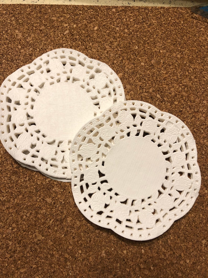 Paper Floral-pattern Doilies - 5 1/2 Inches Wide - Set of 10/25/50 Each ...