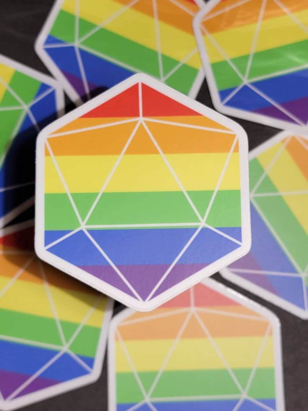 Pride D20 Sticker LGBTQ DND Sticker Lesbian Gay Bi Trans Queer Ace ...