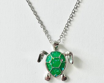 Green Turtle Necklace | Etsy