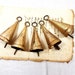 Set 5 Large Triangle Bells Brass Cow Bells Cattle Bells - Etsy