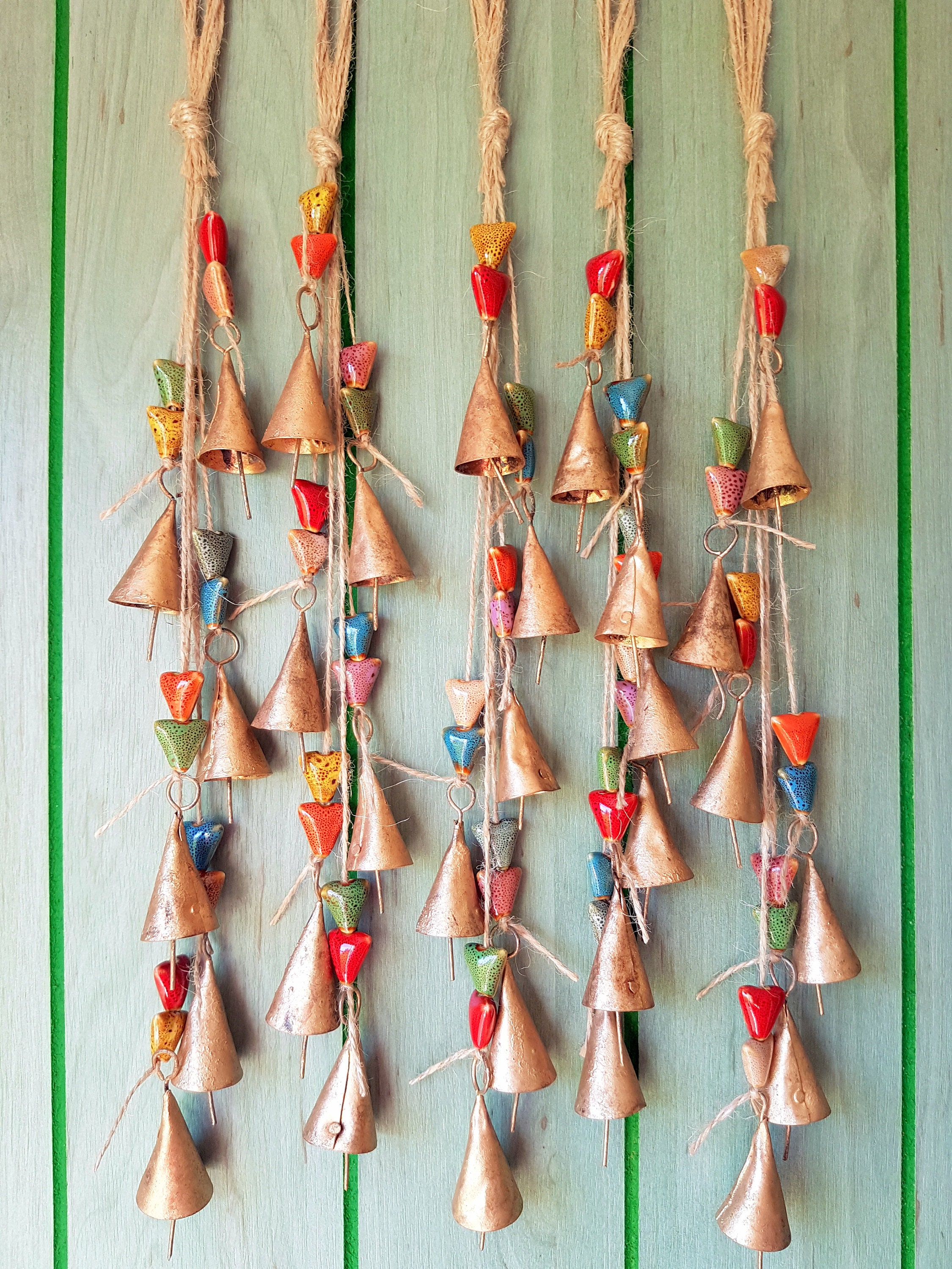 Bells on String With 6 Rustic Vintage Cow Bells and | Etsy