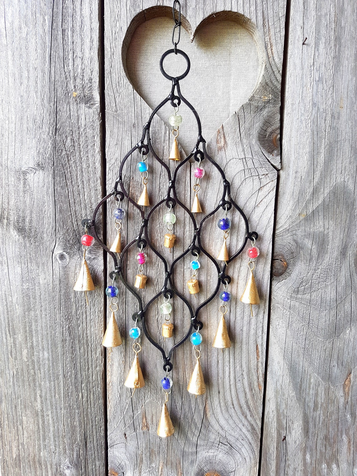 Large Mobile Glass Suncatcher Metal Frame Wall Hanging Cow | Etsy