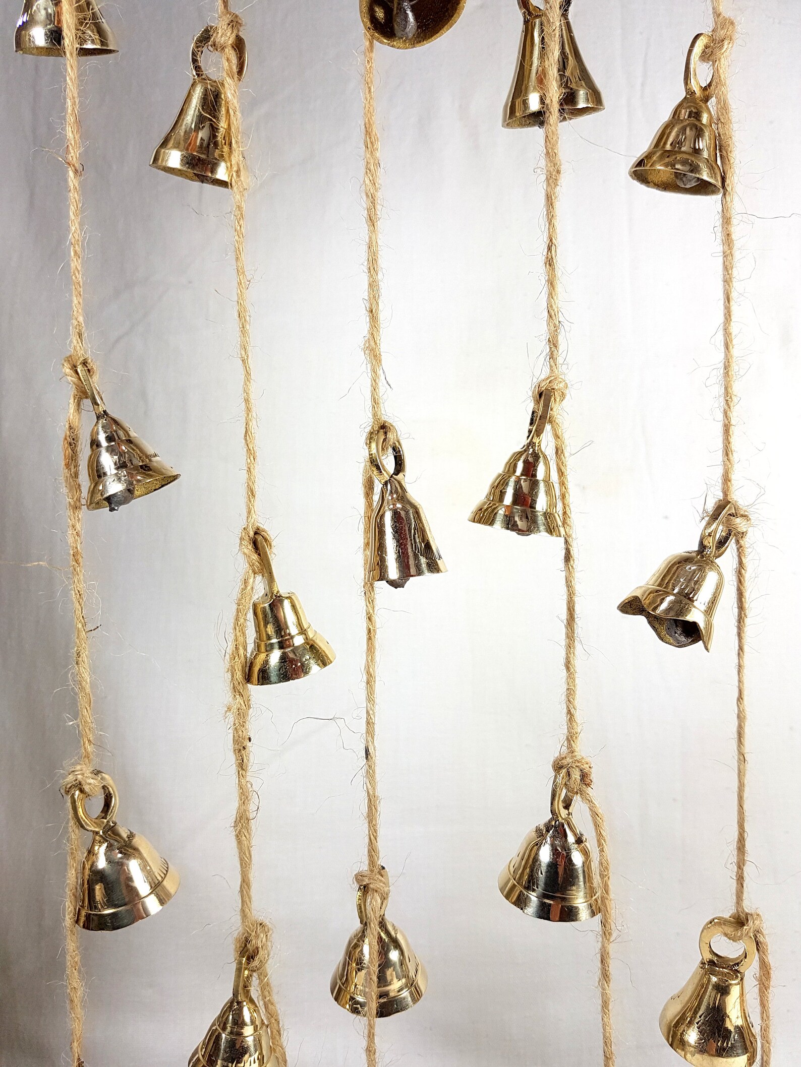Set of 5 Brass Bells on String String With Brass Bells Bells | Etsy