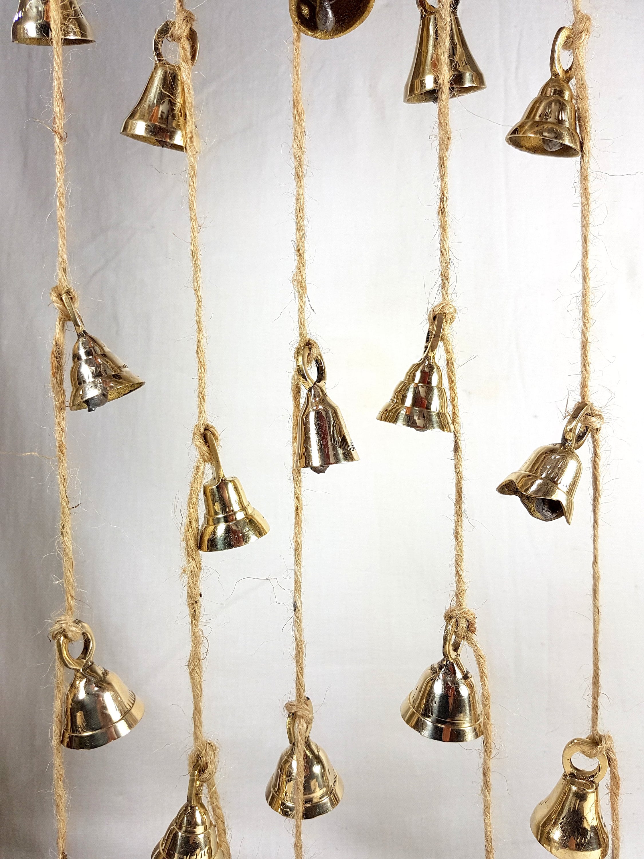 Set of 5 Brass Bells on String String With Brass Bells Bells | Etsy
