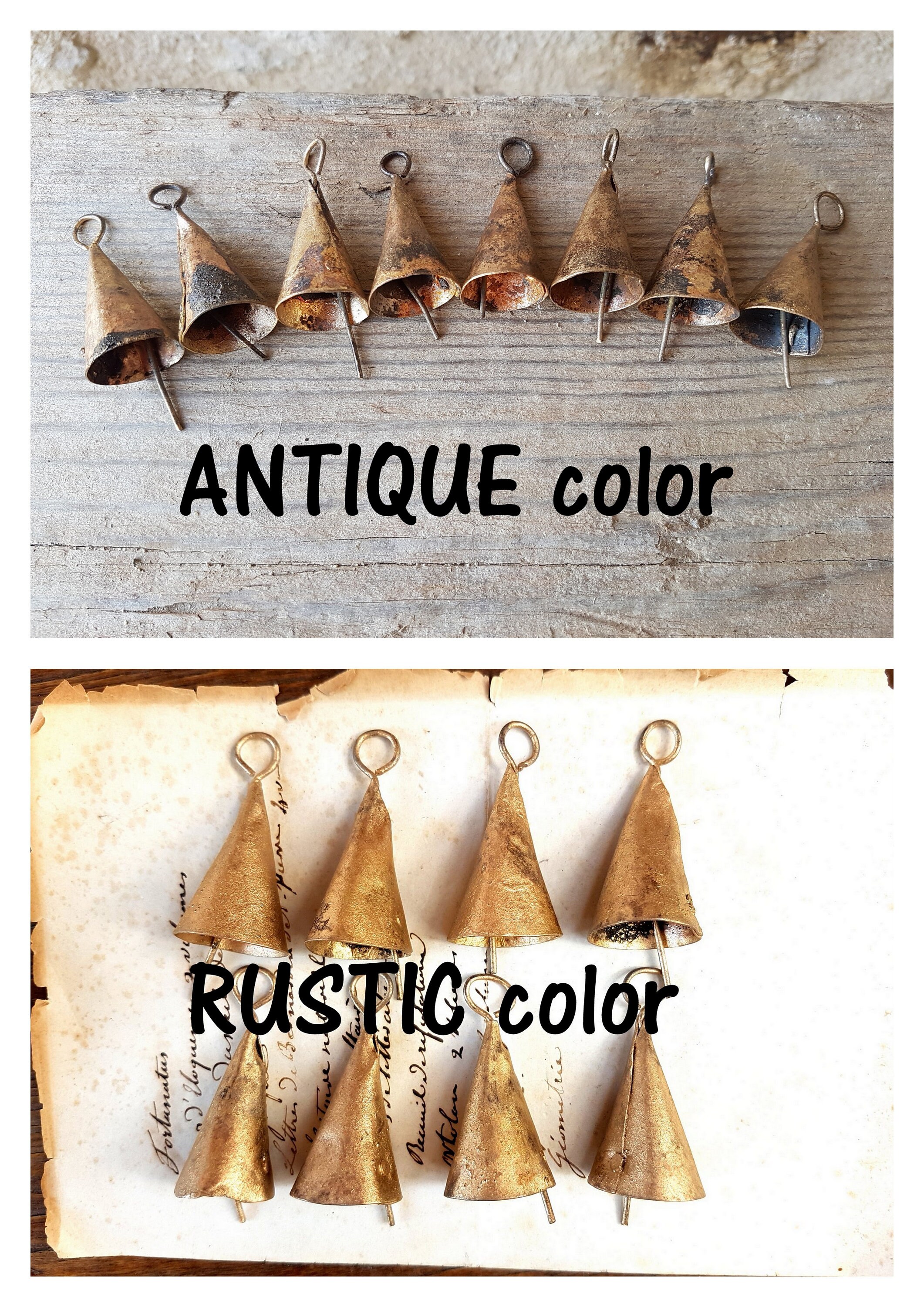 Bells on String With BLUE Ceramic Beads Rustic Windchime | Etsy