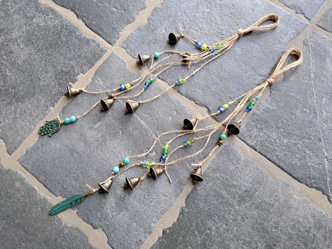 Hanging Witch Bells With Brass Bells Decorated With Hares and Birds ...