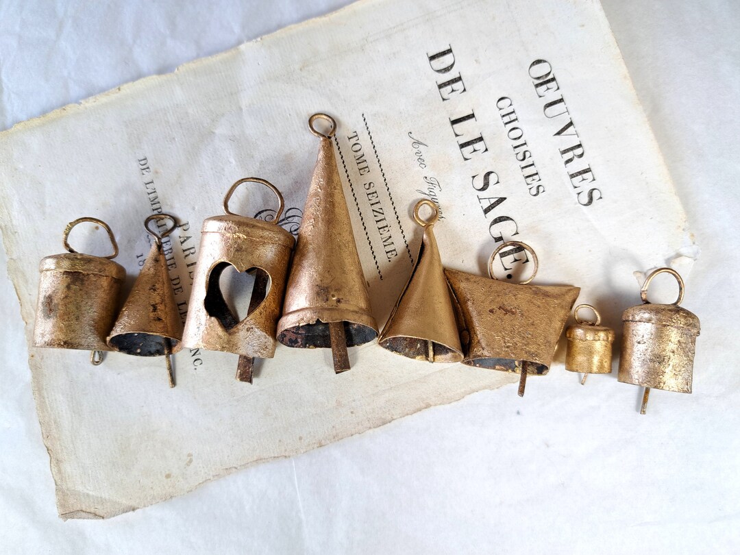Mixed Set of 8 Rustic Gold Cow Bells With Small Imperfections - Etsy