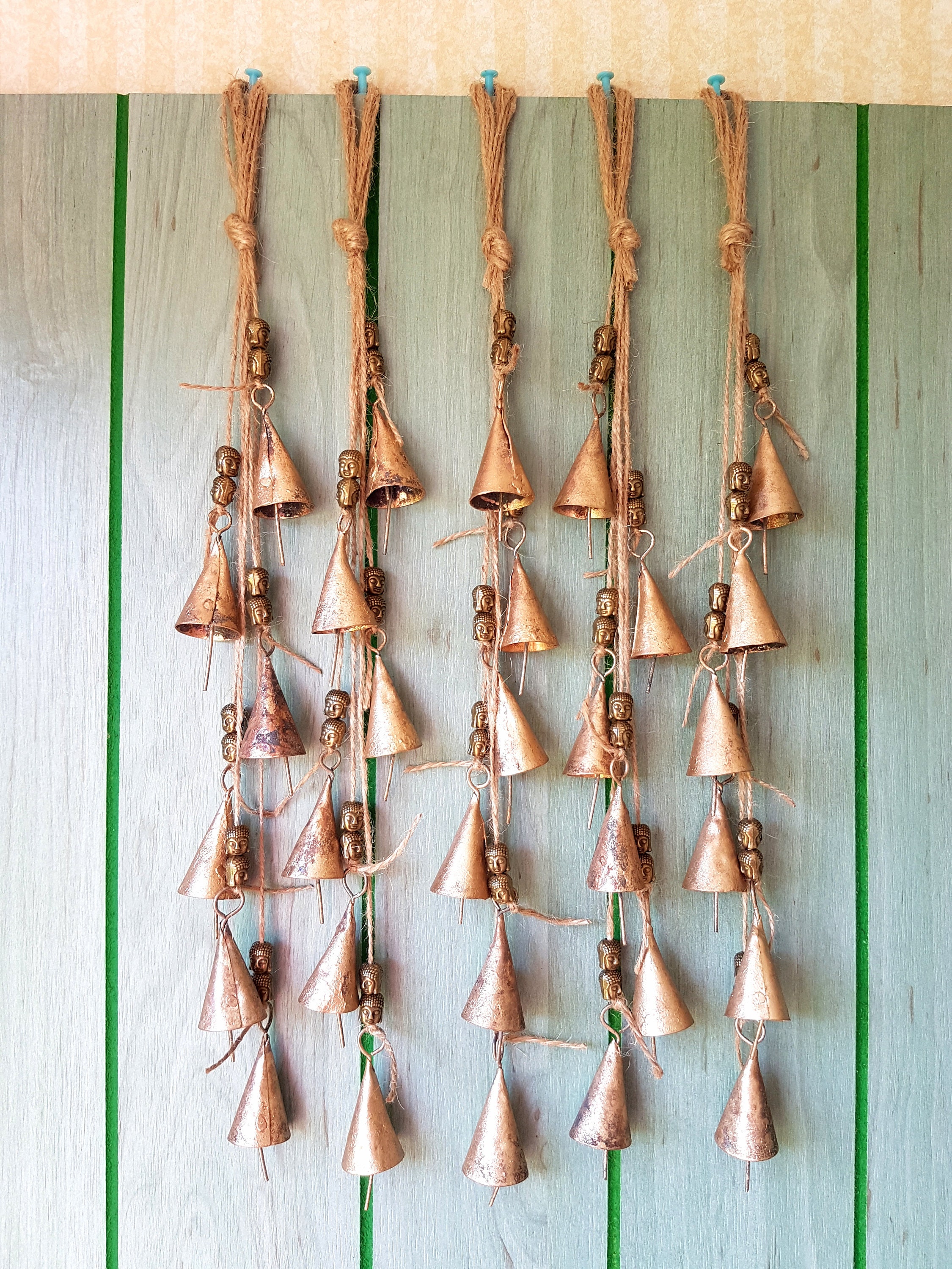 Buddha Windchime Bells, Mobile, Bells on String, Brass Bells, Buddha ...