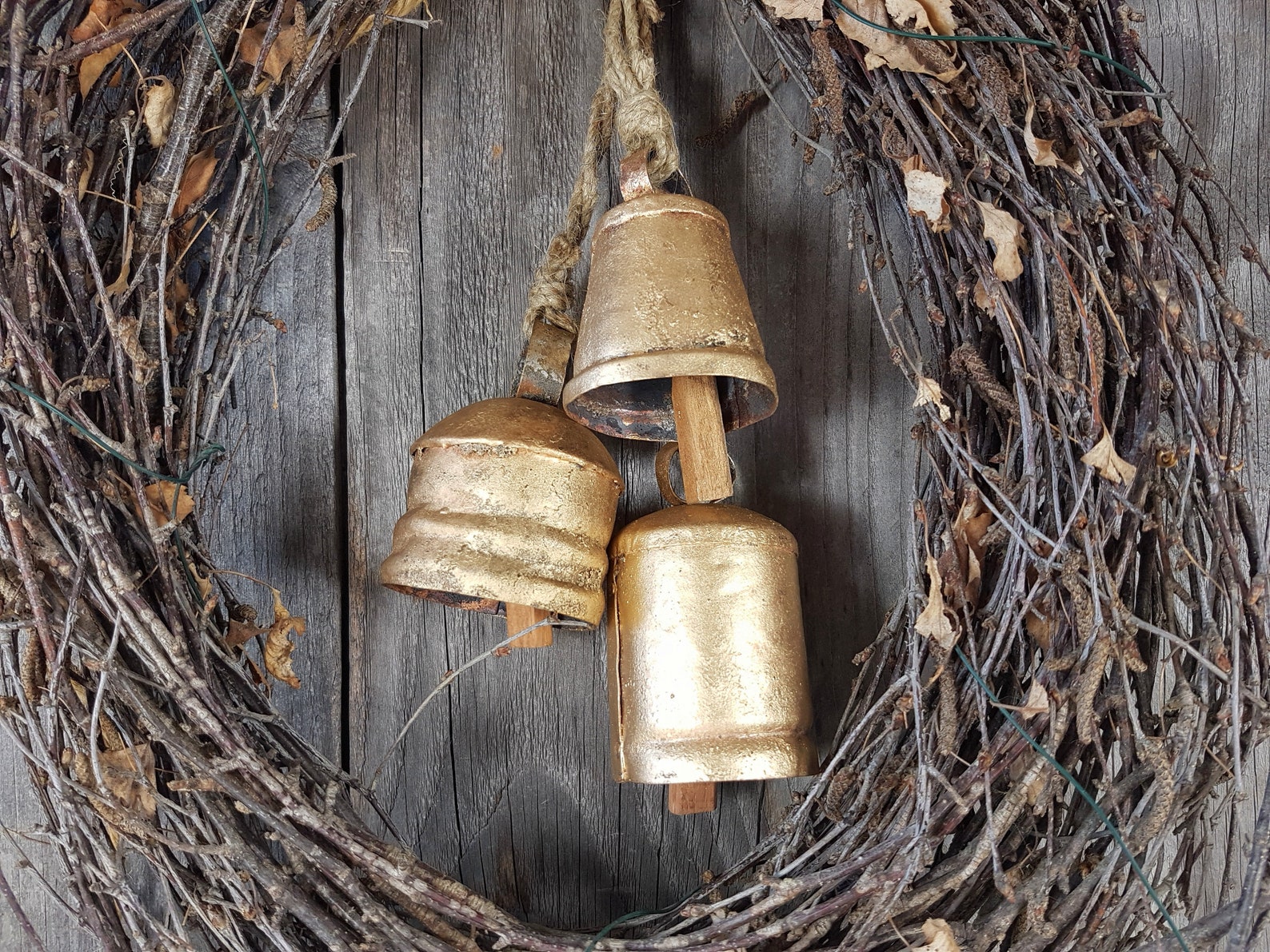 Set of 3 Large Cow Bells for Your Front Door Wreath Porch - Etsy