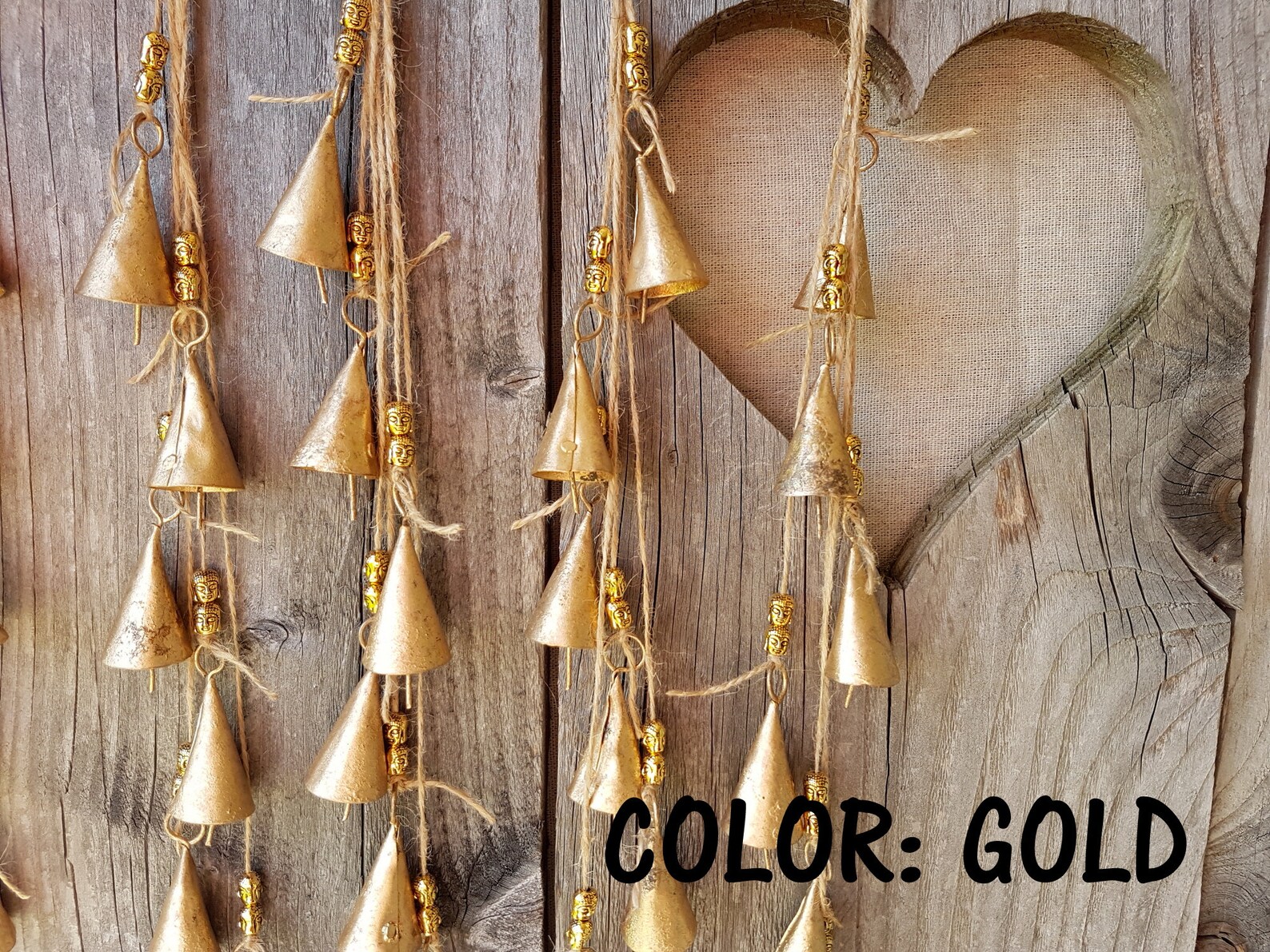 Buddha Windchime Bells Mobile Bells on String Brass Bells - Etsy