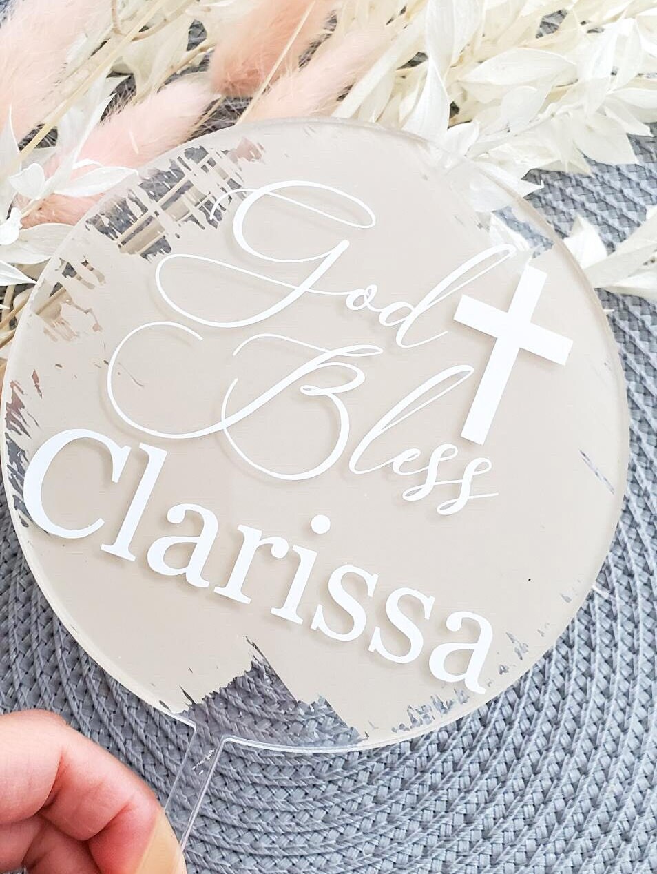 Personalized God Bless Cake Topper Christening Cake Topper - Etsy Canada
