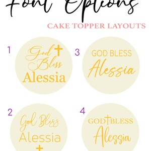 Baptism Cake Topper, God Bless Cake Topper, First Holy Communion Cake ...