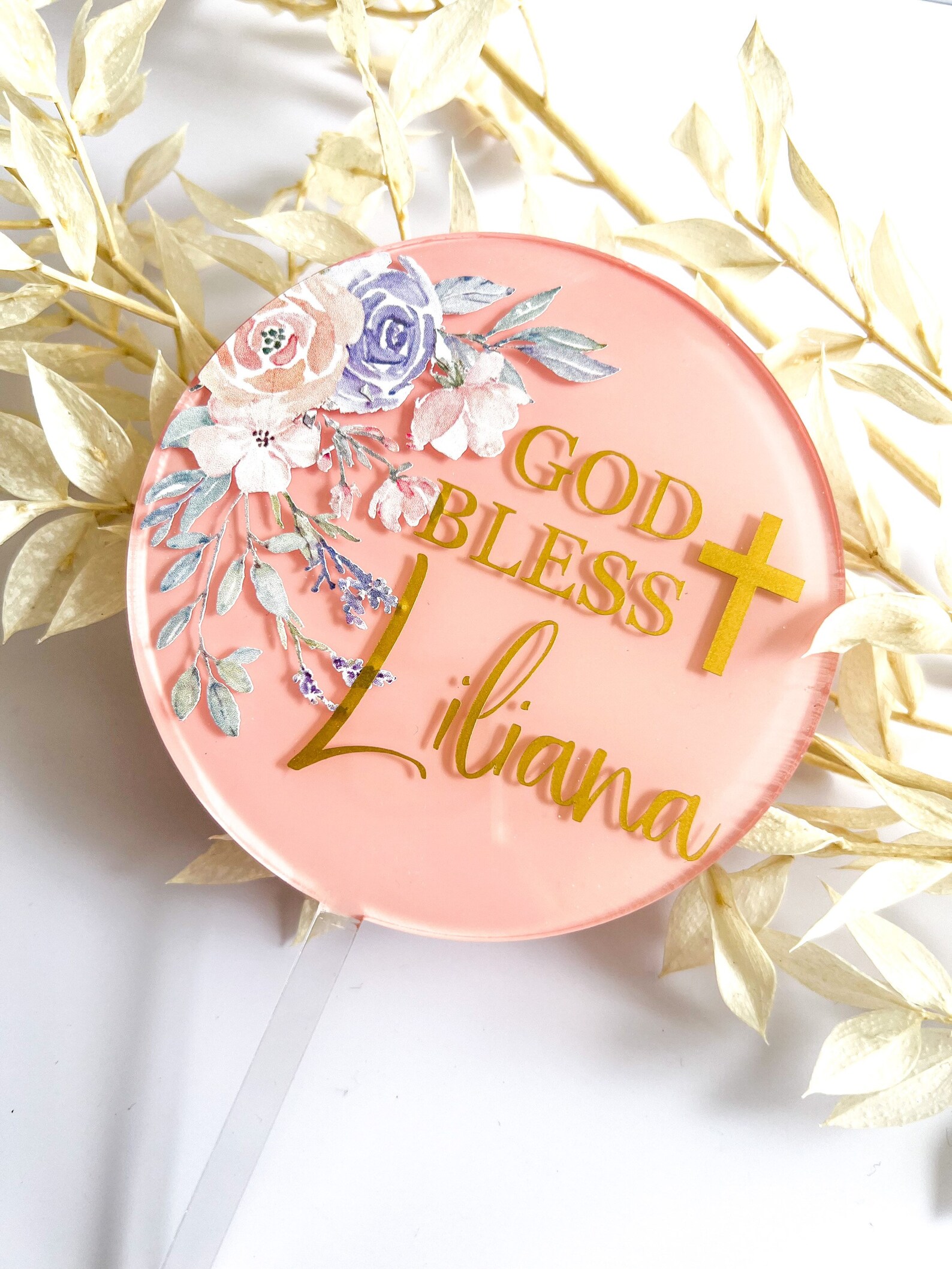Personalized God Bless Cake Topper Christening Cake Topper - Etsy Personalized God Bless Cake Topper Christening Cake Topper - Etsy
