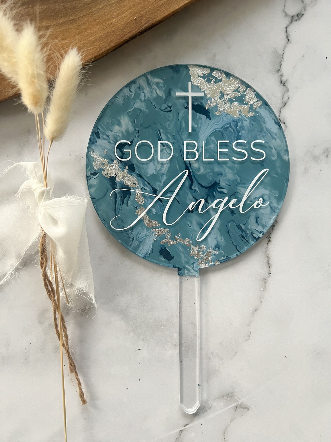 Baptism Cake Topper, God Bless Cake Topper, First Holy Communion Cake ...