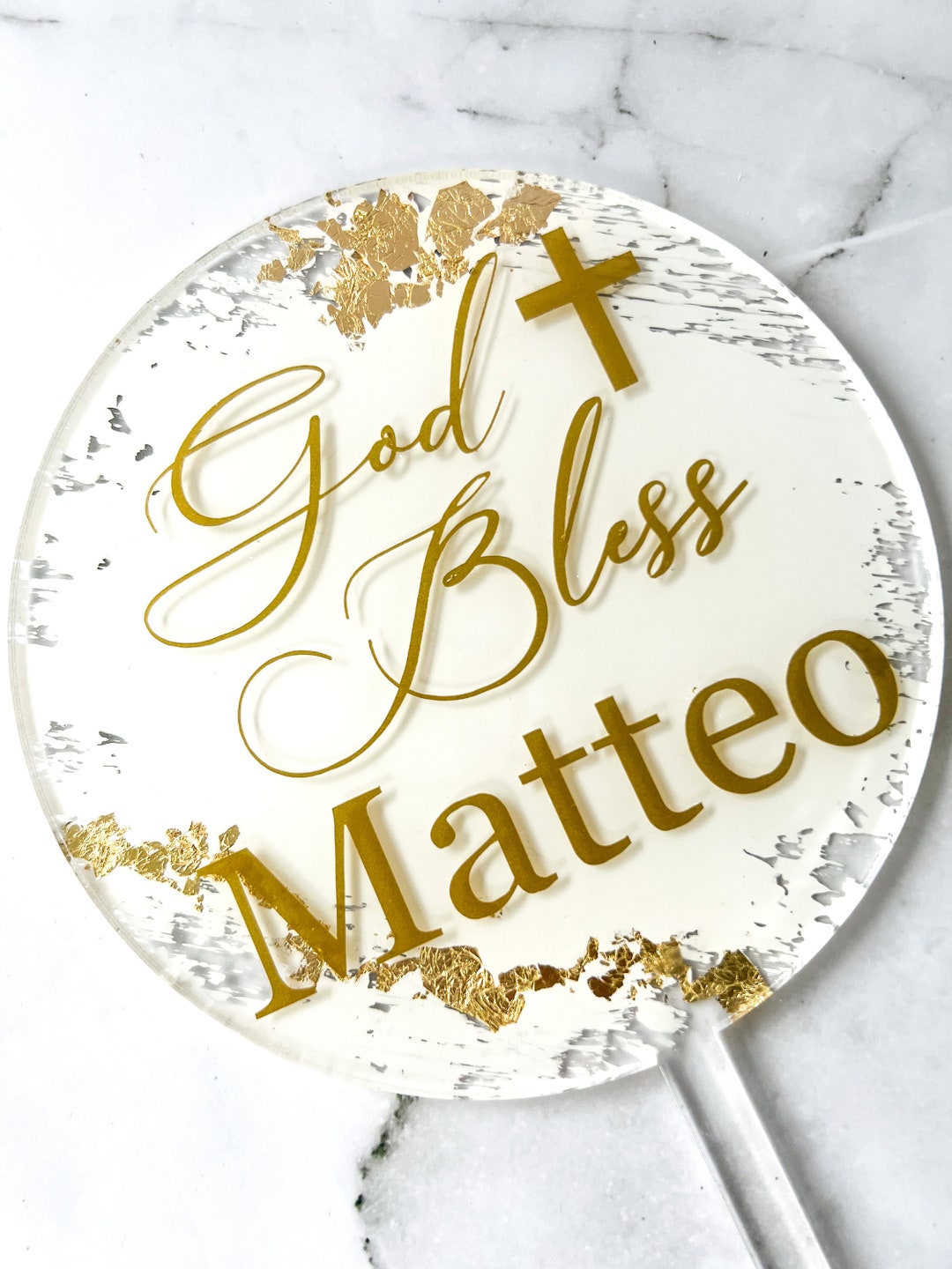 Baptism Cake Topper, God Bless Cake Topper, First Holy Communion Cake ...