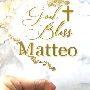 Baptism Cake Topper, God Bless Cake Topper, First Holy Communion Cake ...