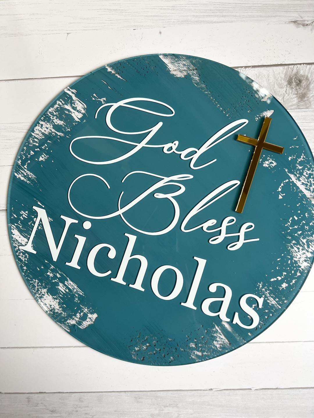 God Bless Christening Sign for Boys, First Communion Catholic Party ...