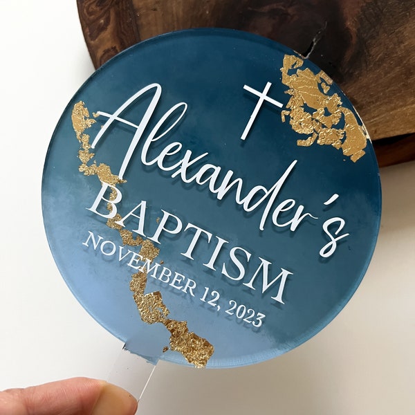 Acrylic Confirmation Round Cake Topper - Etsy