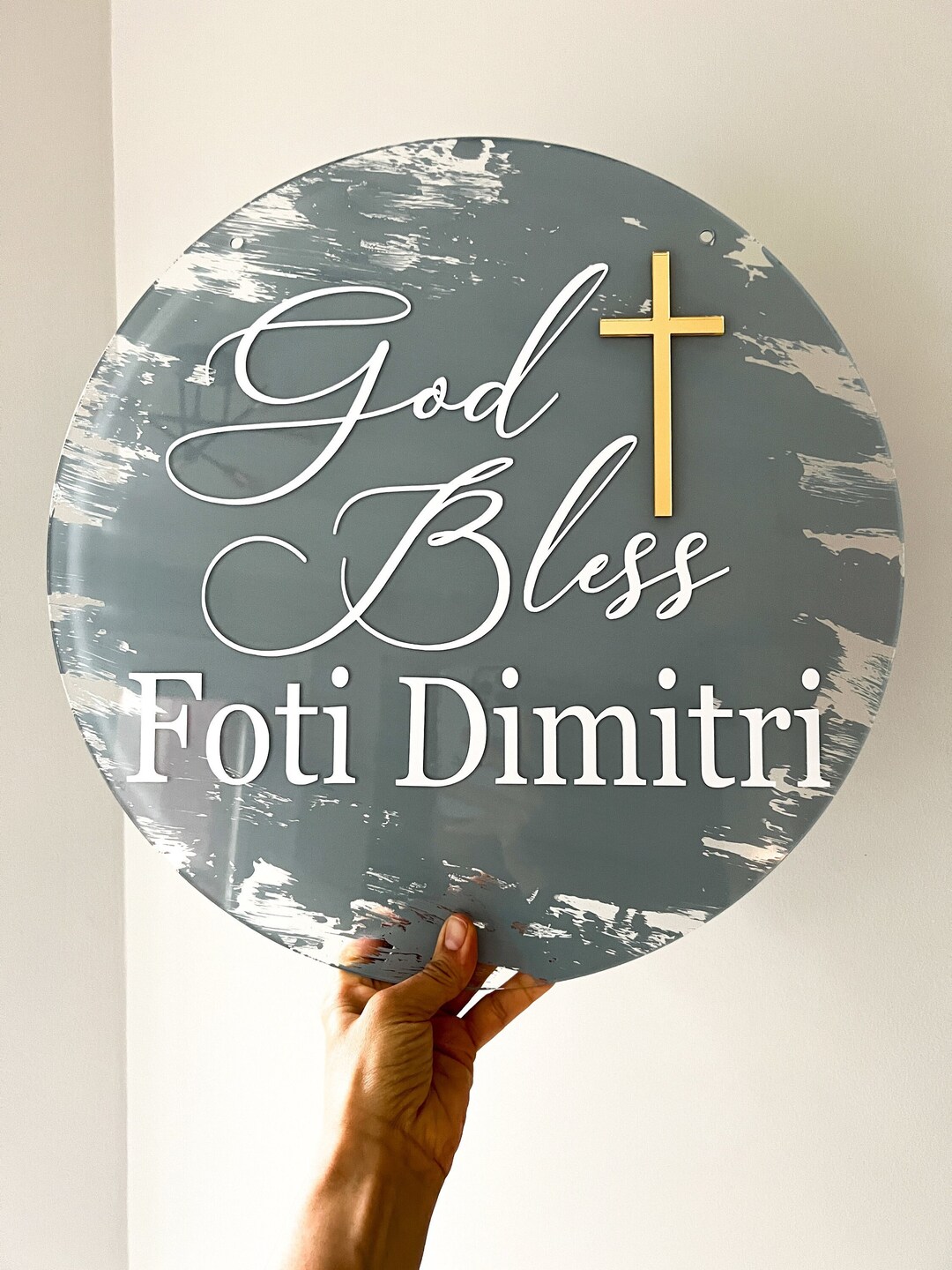 God Bless Catholic Party Decor Sign, Boy's Confirmation Sign, Baptism ...