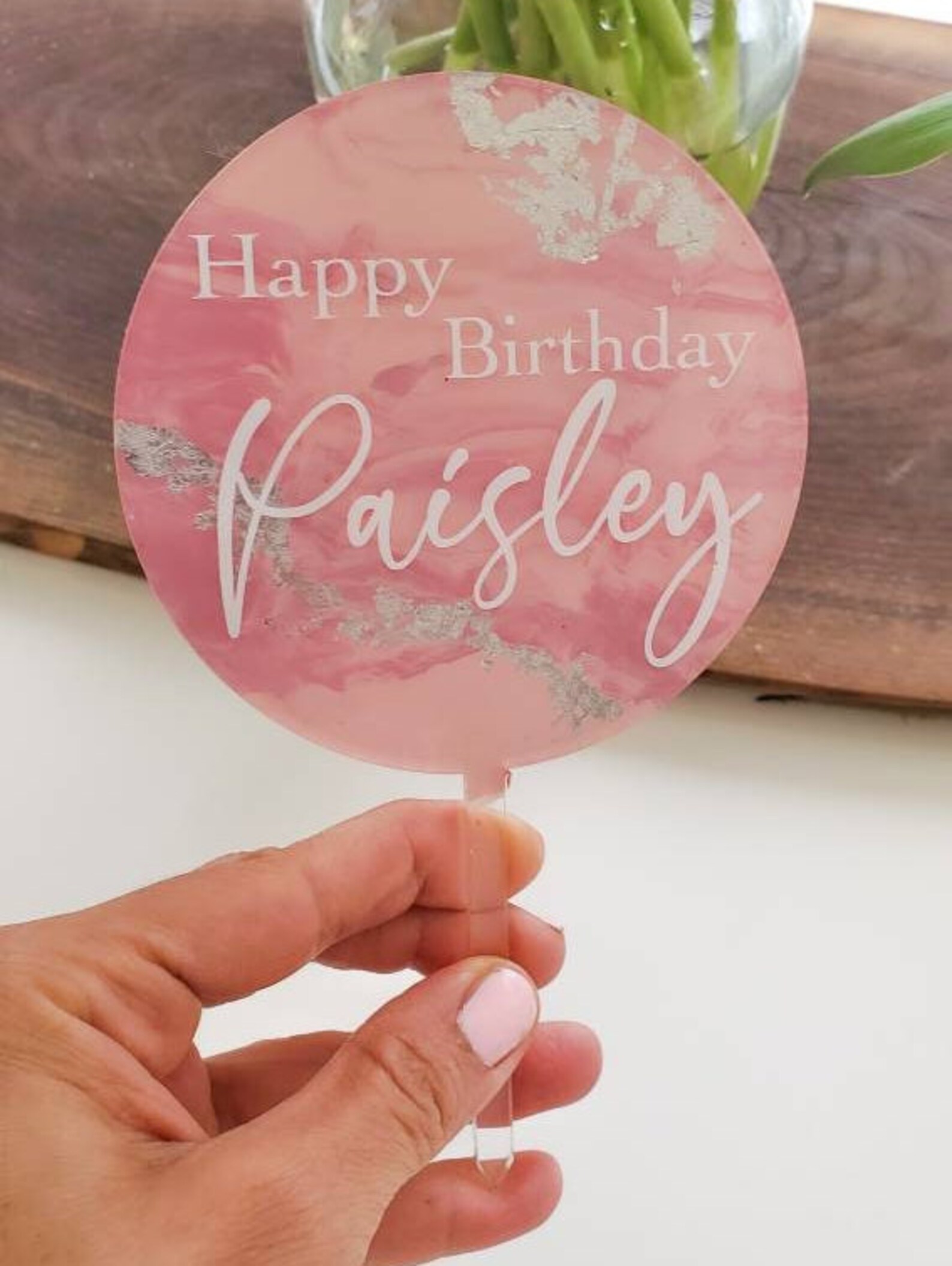 Personalized Acrylic Happy Birthday Topper Name Cake Topper - Etsy