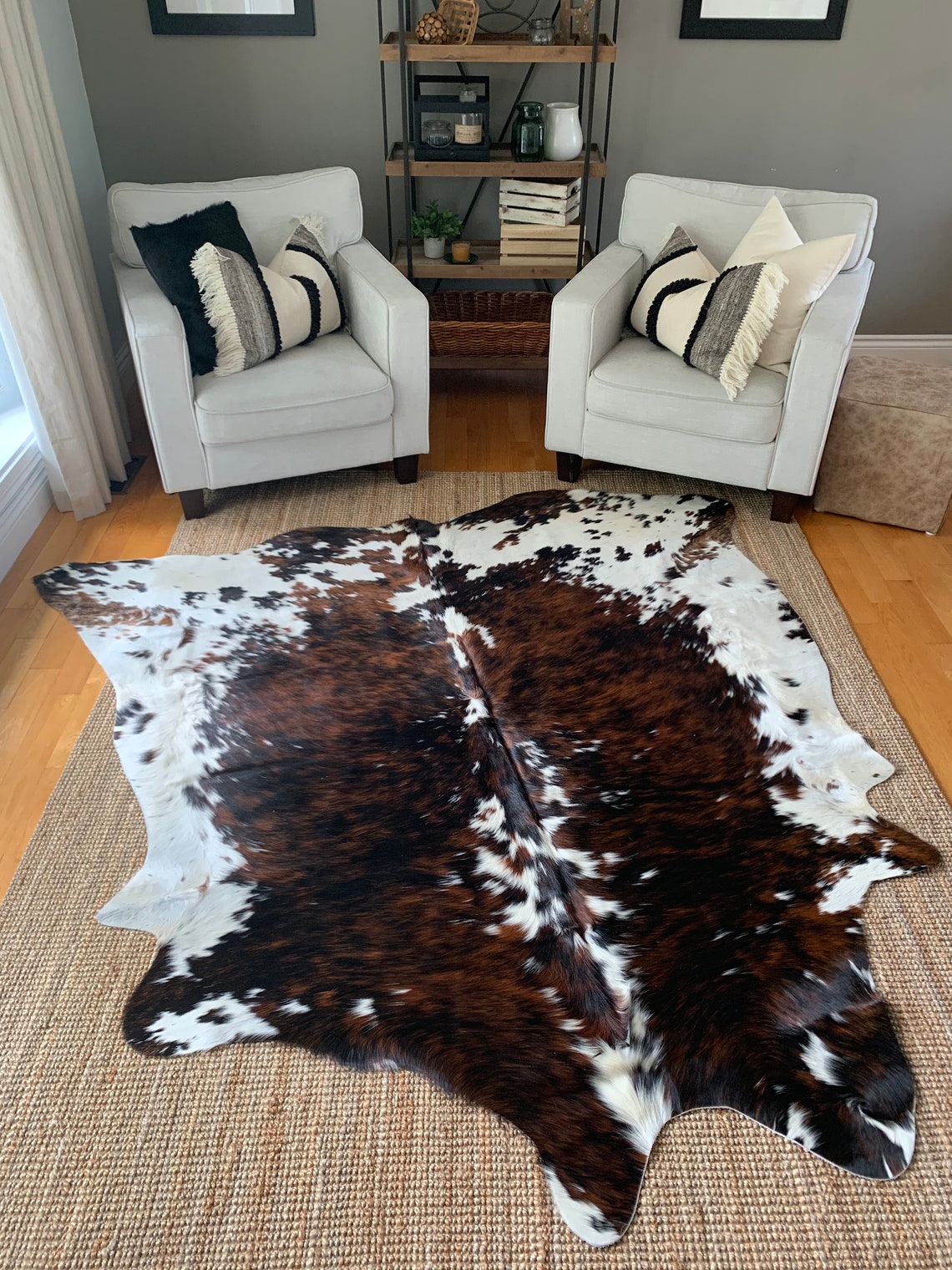 Tricolor Cowhide Speckled Longhorn Cowhide Rug Brown and - Etsy