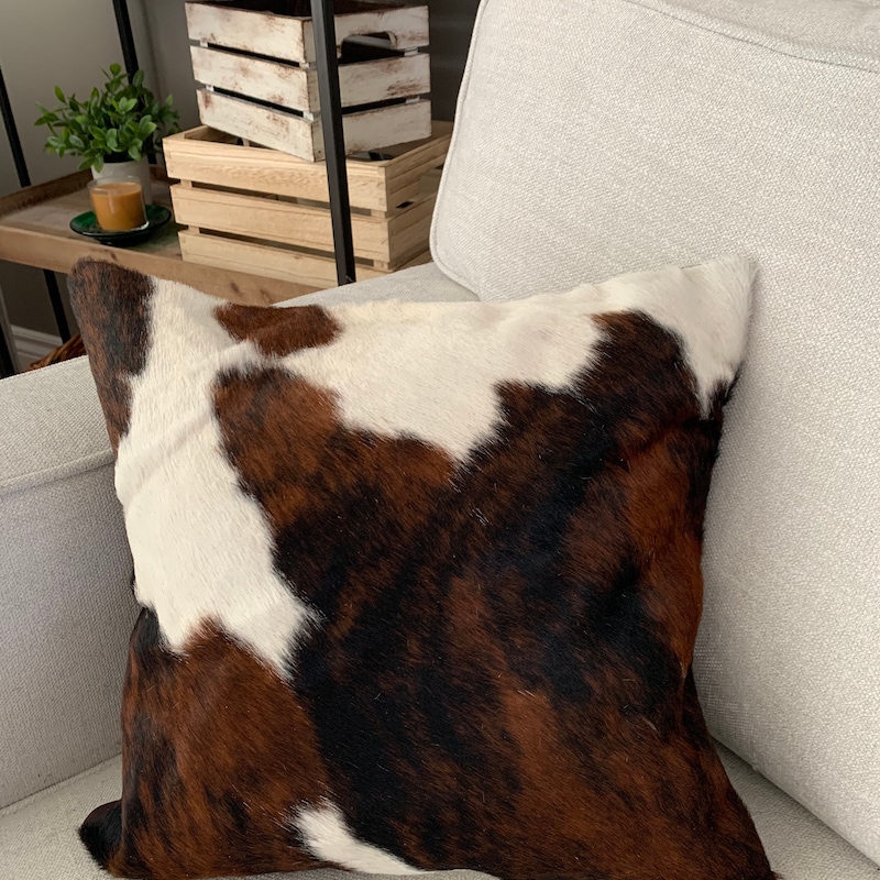 Cowhide Pillow - Etsy