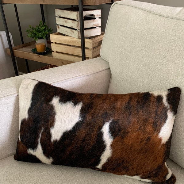 Cowhide Pillow - Etsy