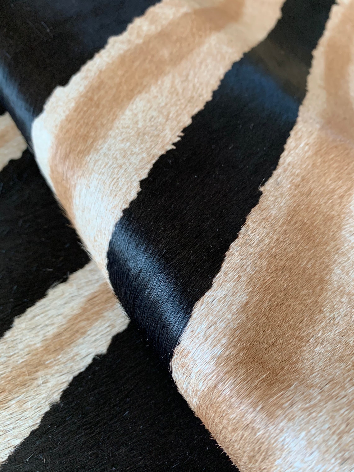 Zebra Print Cowhide Rug Genuine Pattern / Brown Inner - Etsy Australia