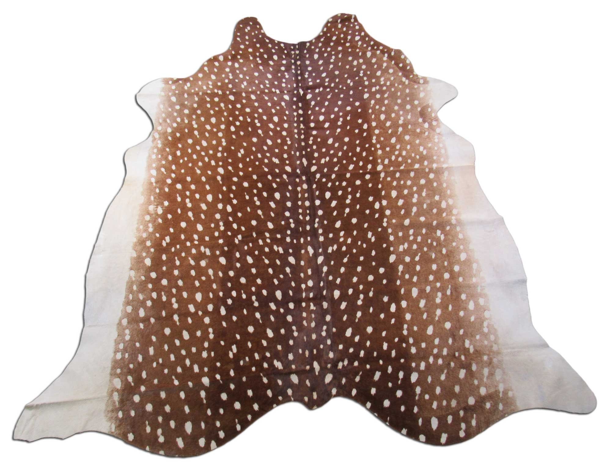 Axis Deer Print Cowhide Rug Average Size: 7X7 feet Brazilian | Etsy