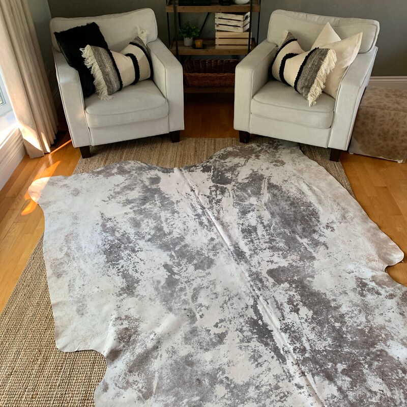 Acid Wash Cowhide Rug - Etsy