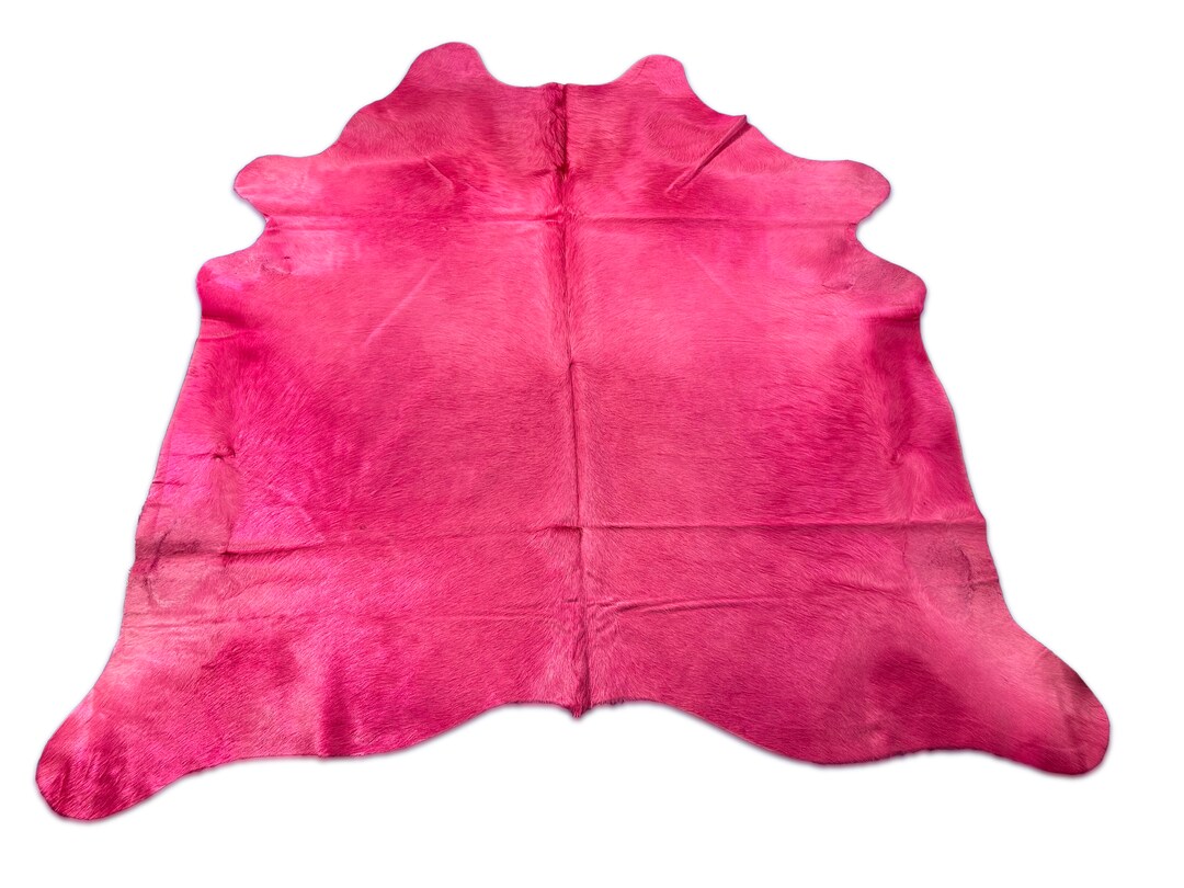 Dyed Light Pink Cowhide Rug has a Stitch Size: 7x6 Feet - Etsy