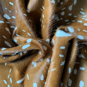 Axis Deer Print Cowhide Rug/ Deer Cowhide Rug/ Antelope Print Cowhide ...