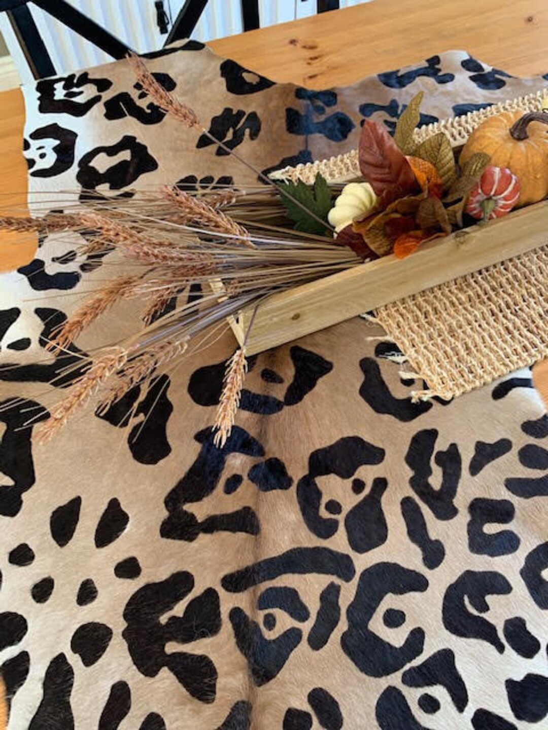 Jaguar Print Calfskin Rug Jaguar Printed Calf Hide Approx - Etsy