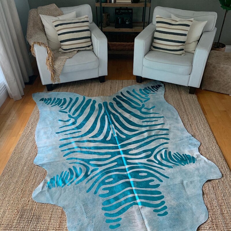 Acid Wash Cowhide Rug - Etsy